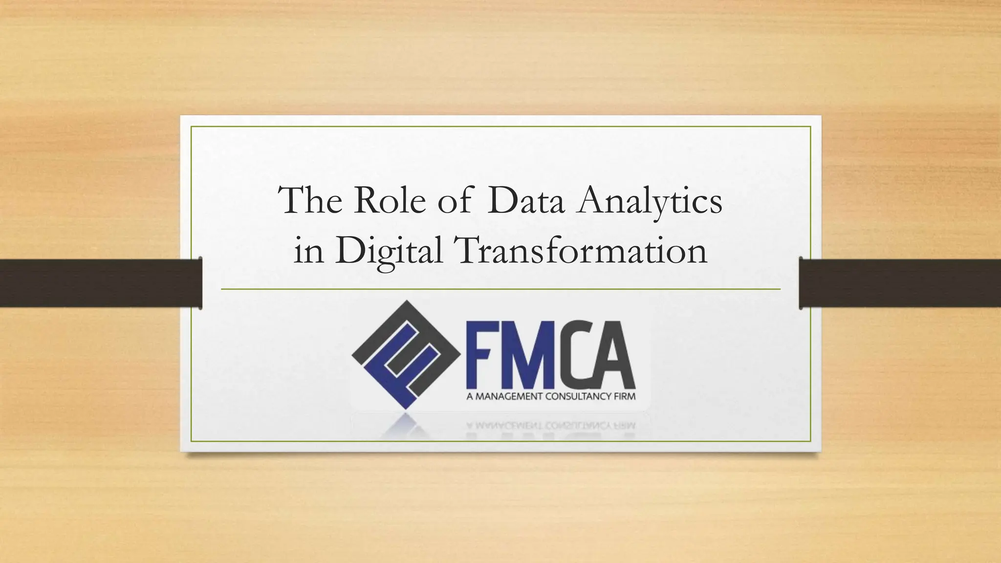 The Role of Data Analytics | PPTX