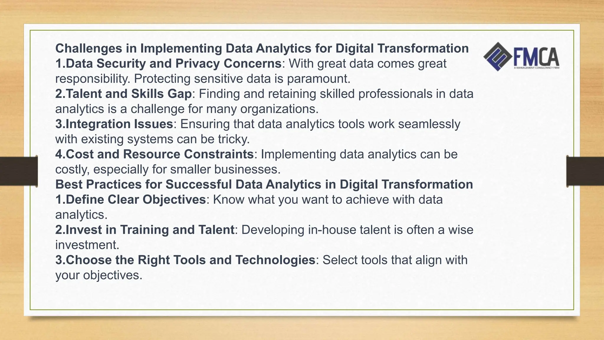 The Role of Data Analytics | PPTX