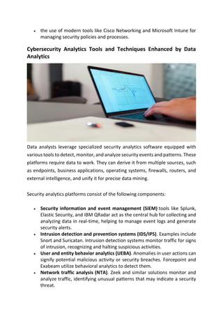 The Role Of Data Analytics In Cybersecurity | PDF