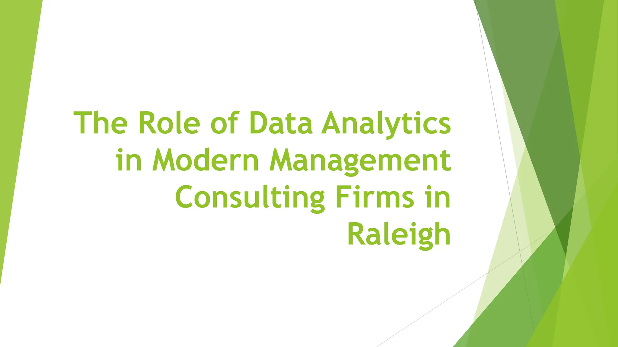 The Role of Data Analytics in Modern Management Consulting Firms in ...