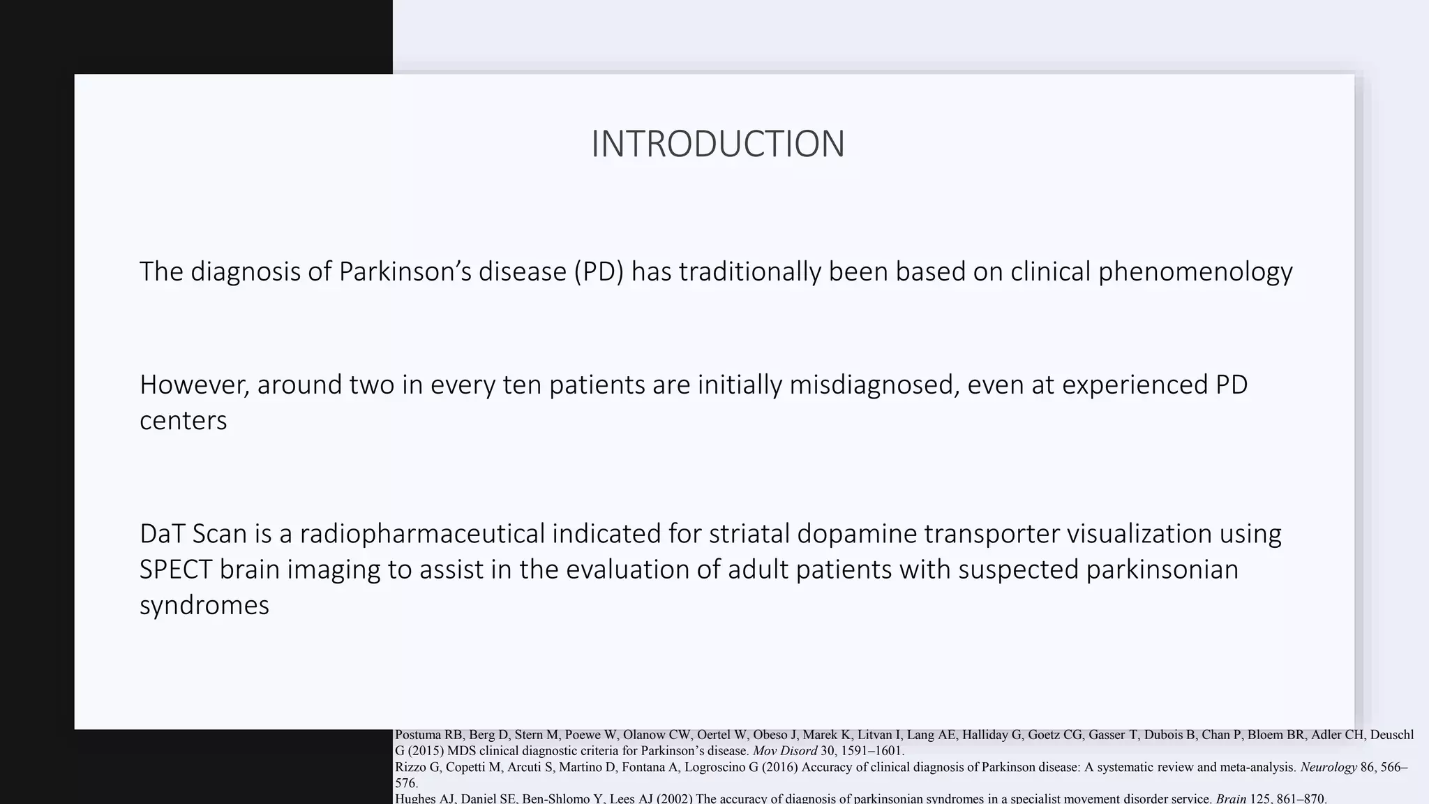 The Role of DaT Scan in Diagnosing Parkinson Disease | PPTX