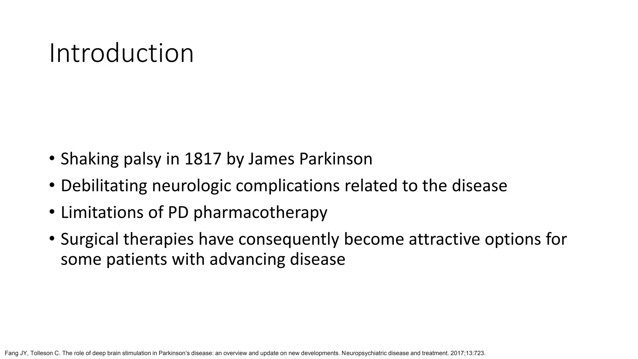 The Role of Deep Brain Stimulation in Parkinson Disease | PPTX