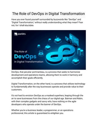The Role of DevOps in Digital Transformation.pdf