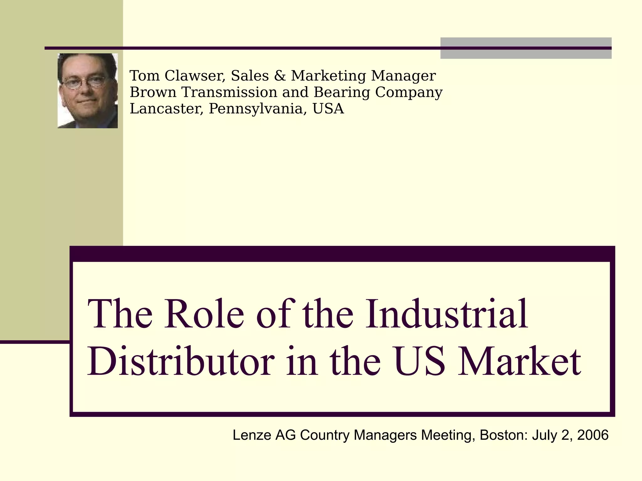 Role of Industrial Distribution In the US | PPS