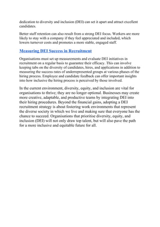 The Role of Diversity, Equity, and Inclusion (DEI) in Recruitment.docx