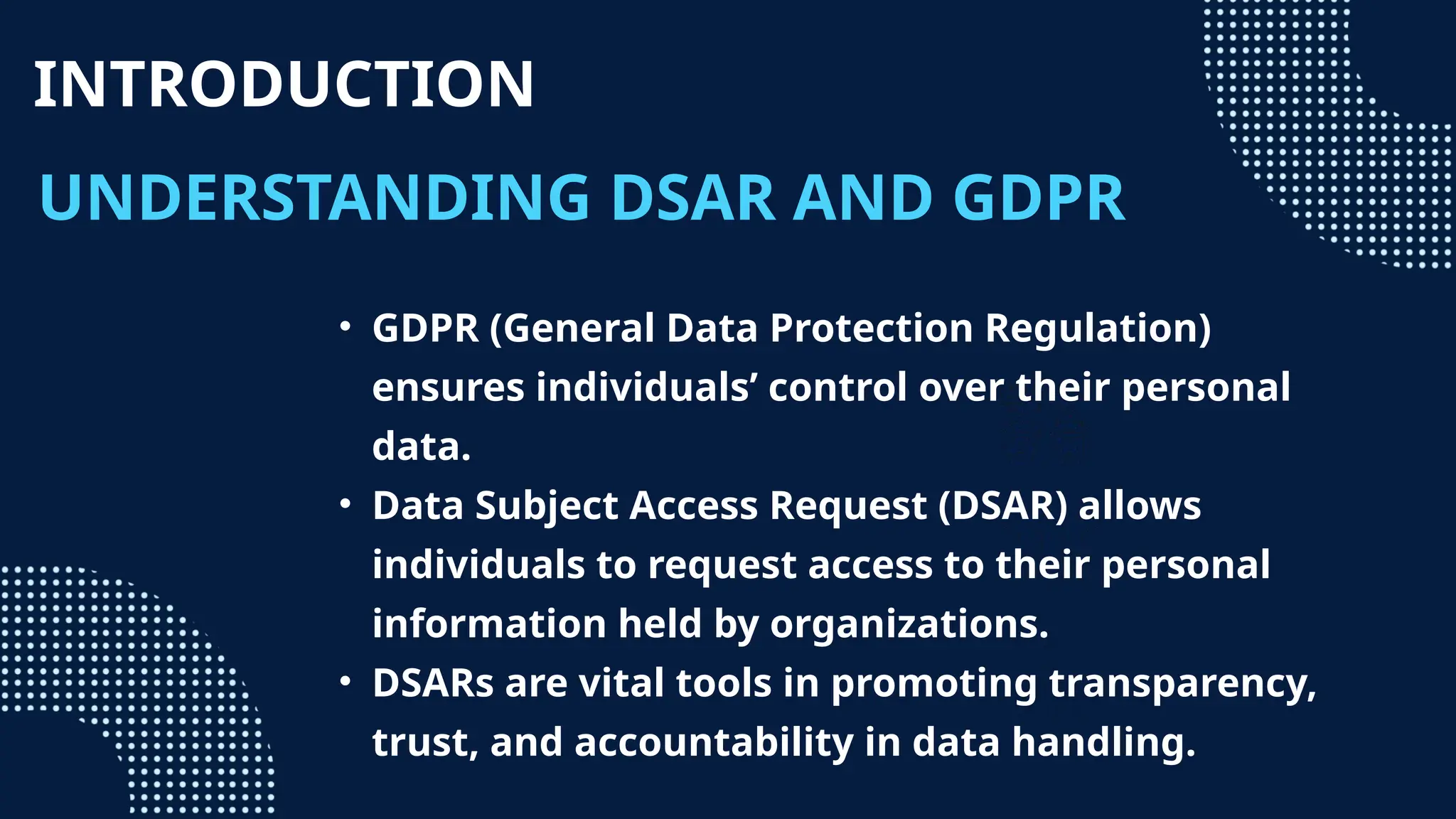 Role of DSAR in Strengthening GDPR Data | PPTX