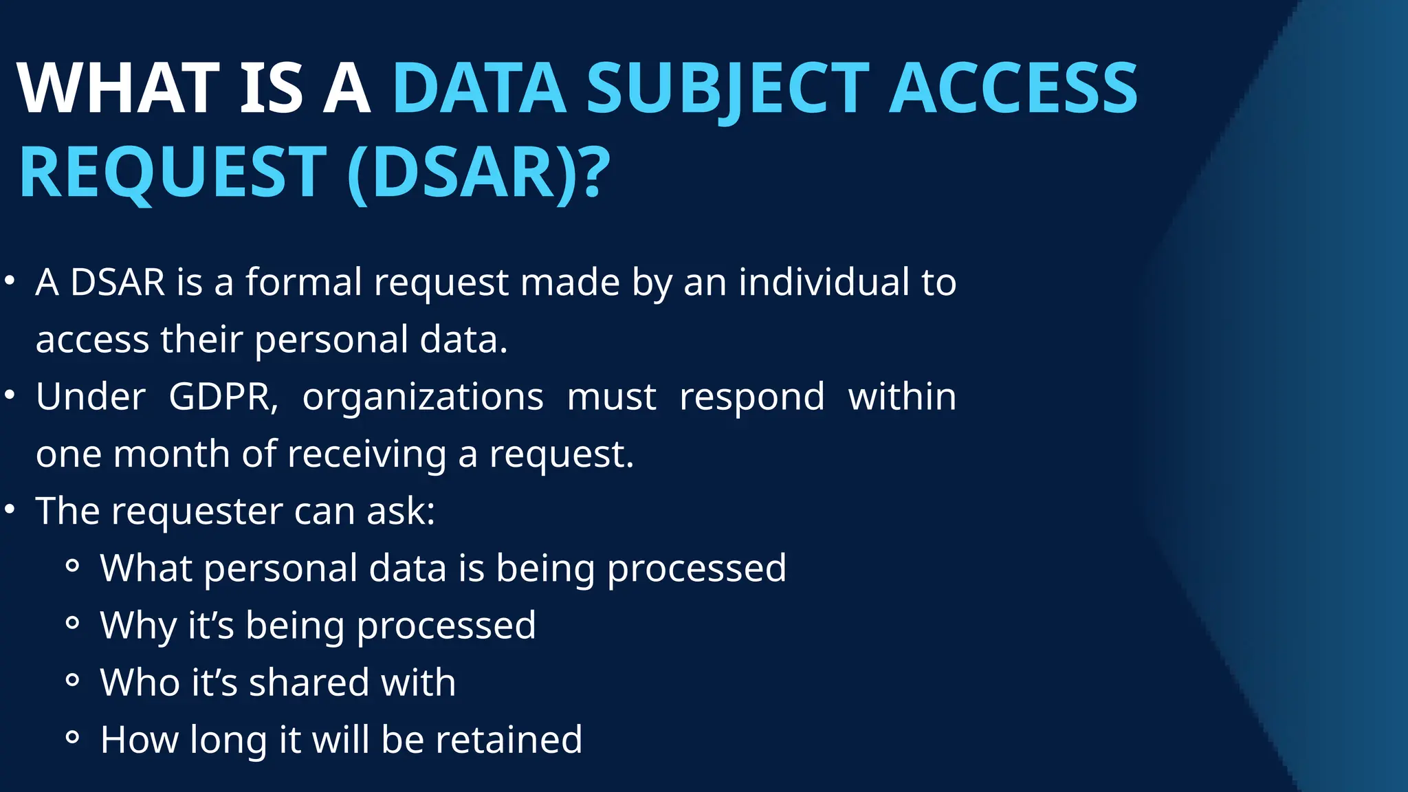Role of DSAR in Strengthening GDPR Data | PPTX