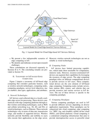 THE ROLE OF EDGE COMPUTING IN INTERNET OF THINGS | PDF