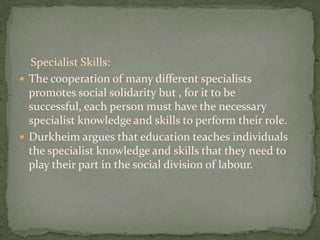 The role of education | PPTX