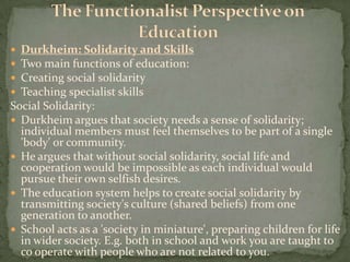 The role of education | PPTX