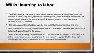 The role of education | PPT