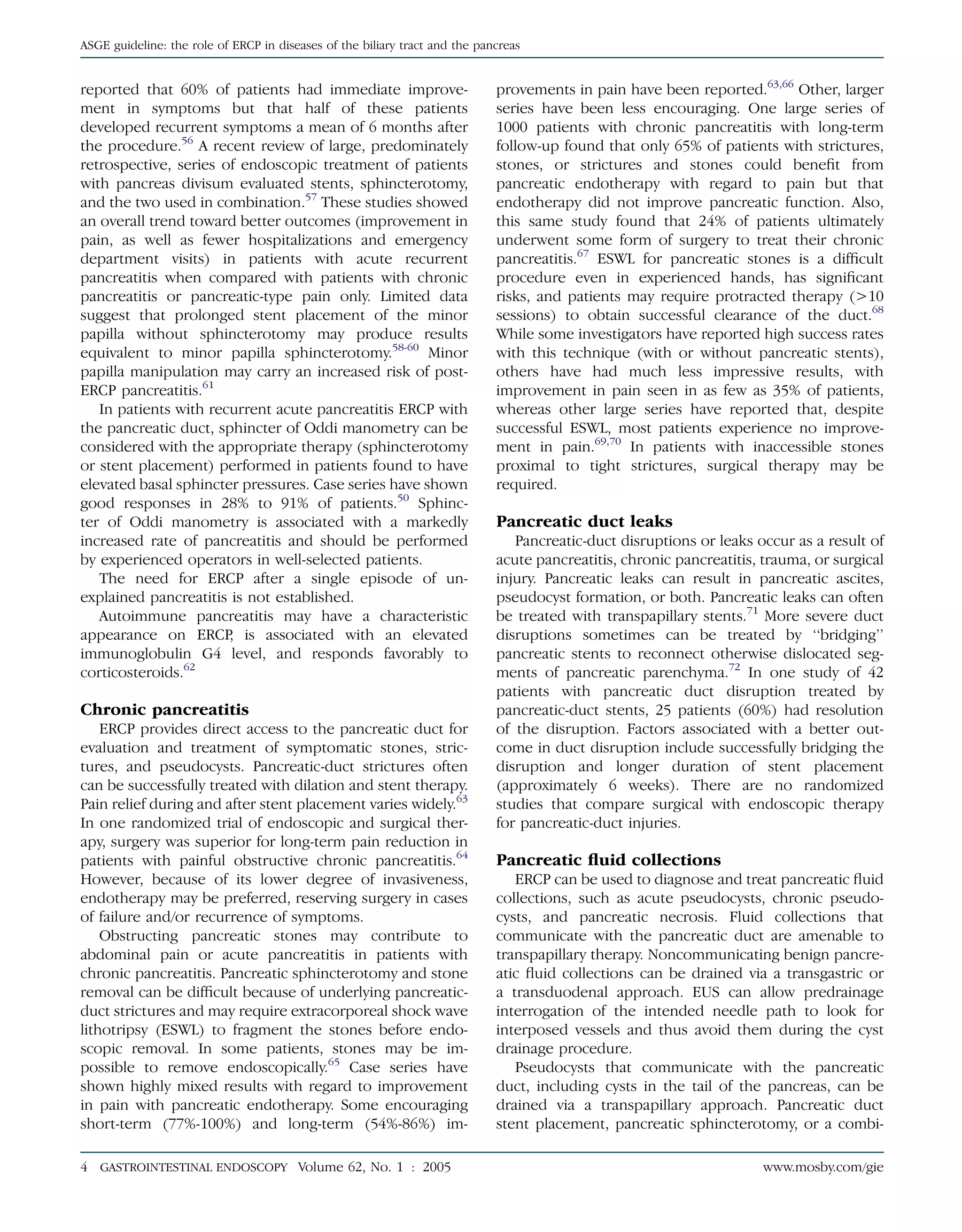 The role of ercp in diseases of the biliary tract and pancreas | PDF
