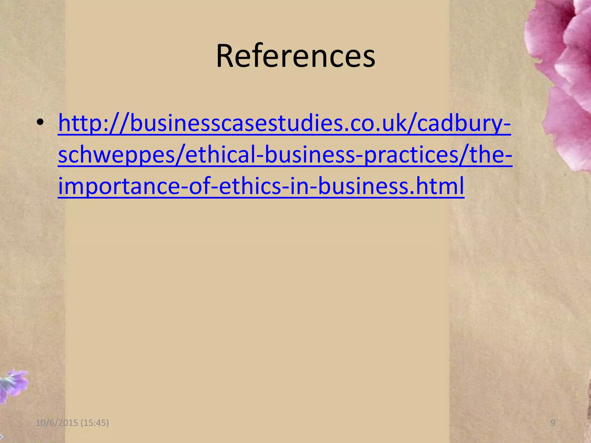 The role of ethics in business | PPTX