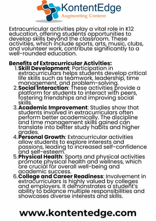 The Role of Extracurricular Activities in K12 Education.pdf