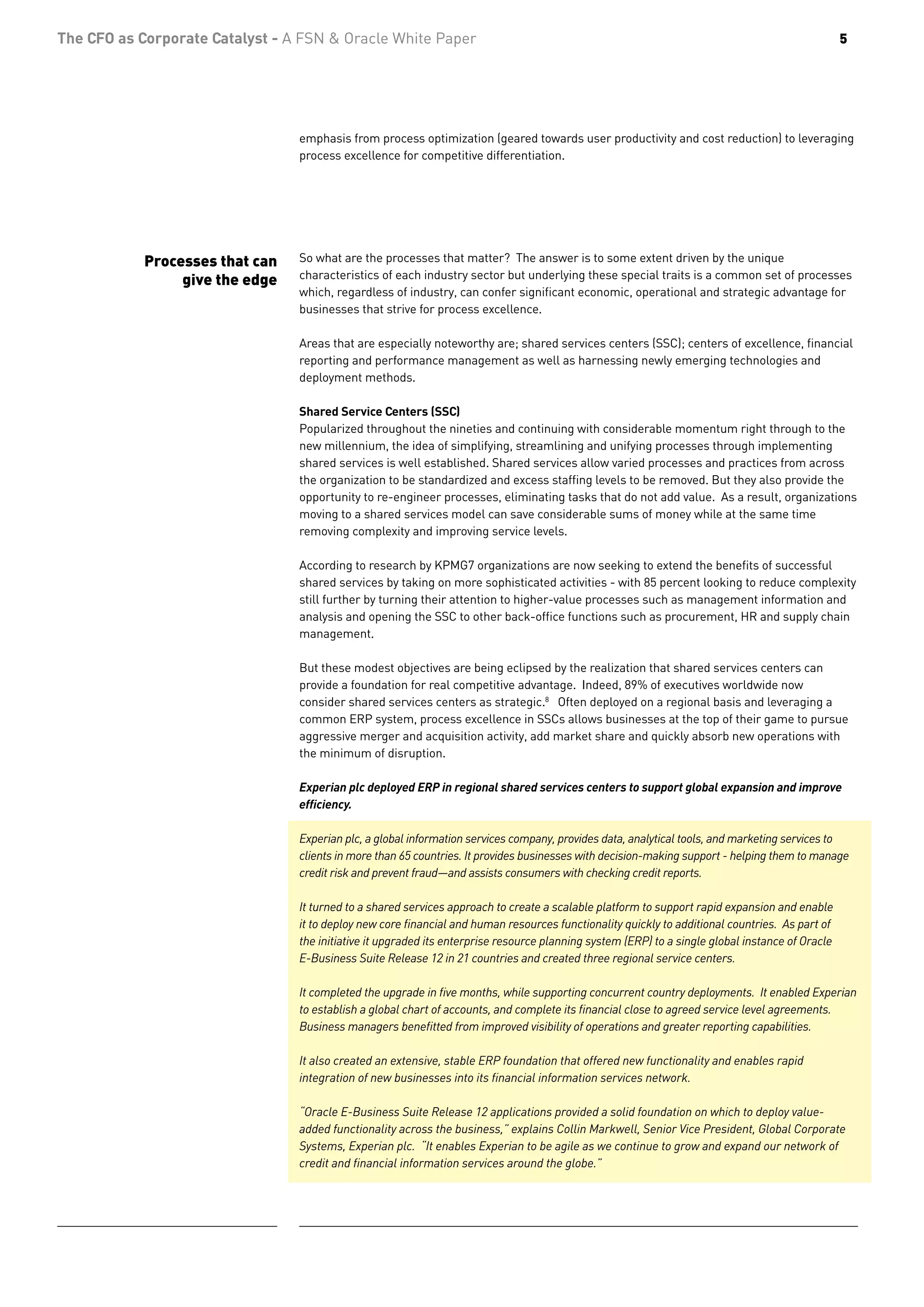 The role of finance process excellence | PDF | Business Administration ...