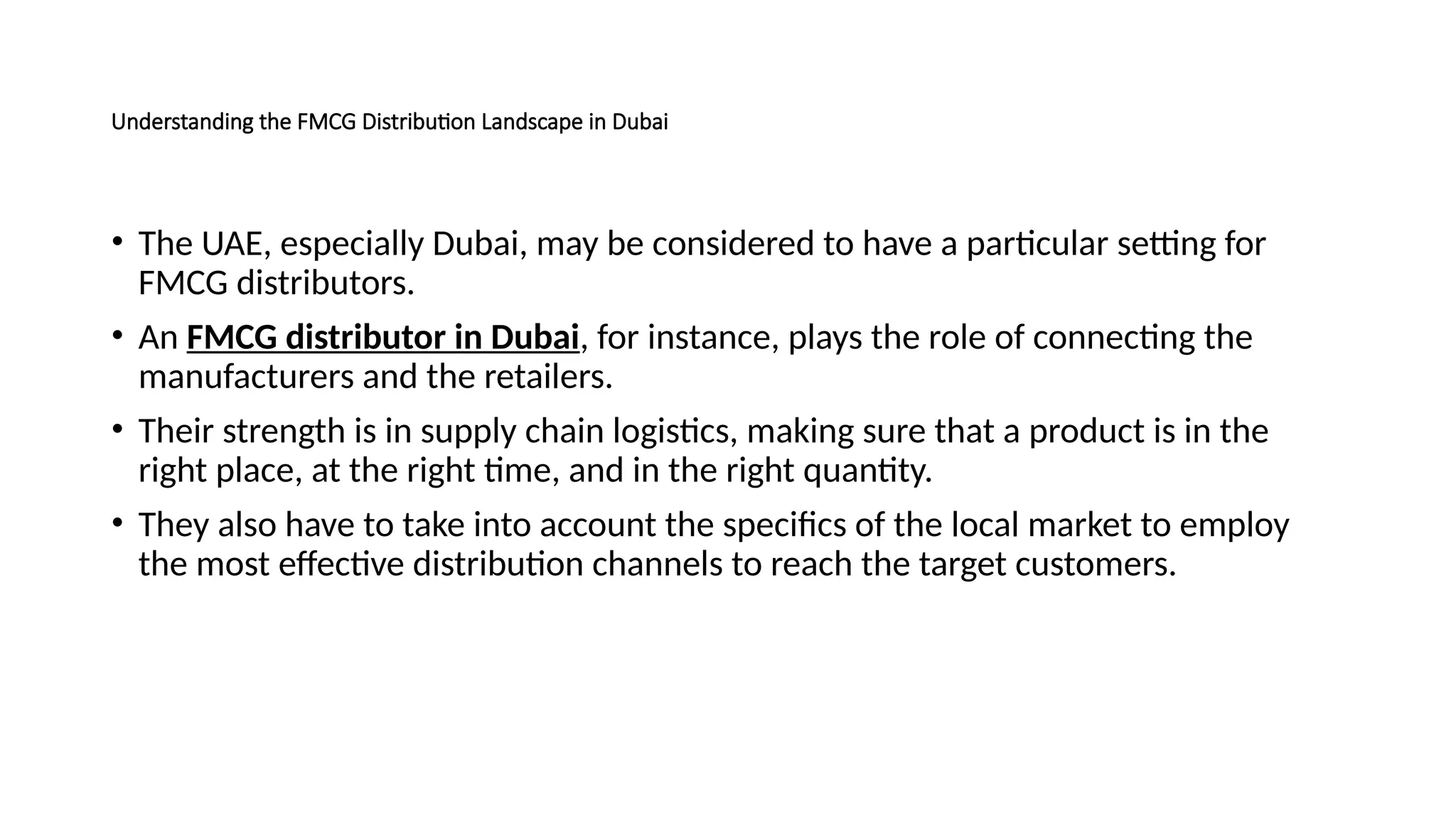 The Role of FMCG Distributors in Dubai's Growing Market.pptx