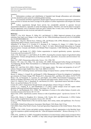 The role of forest and soil carbon sequestrations on climate change ...