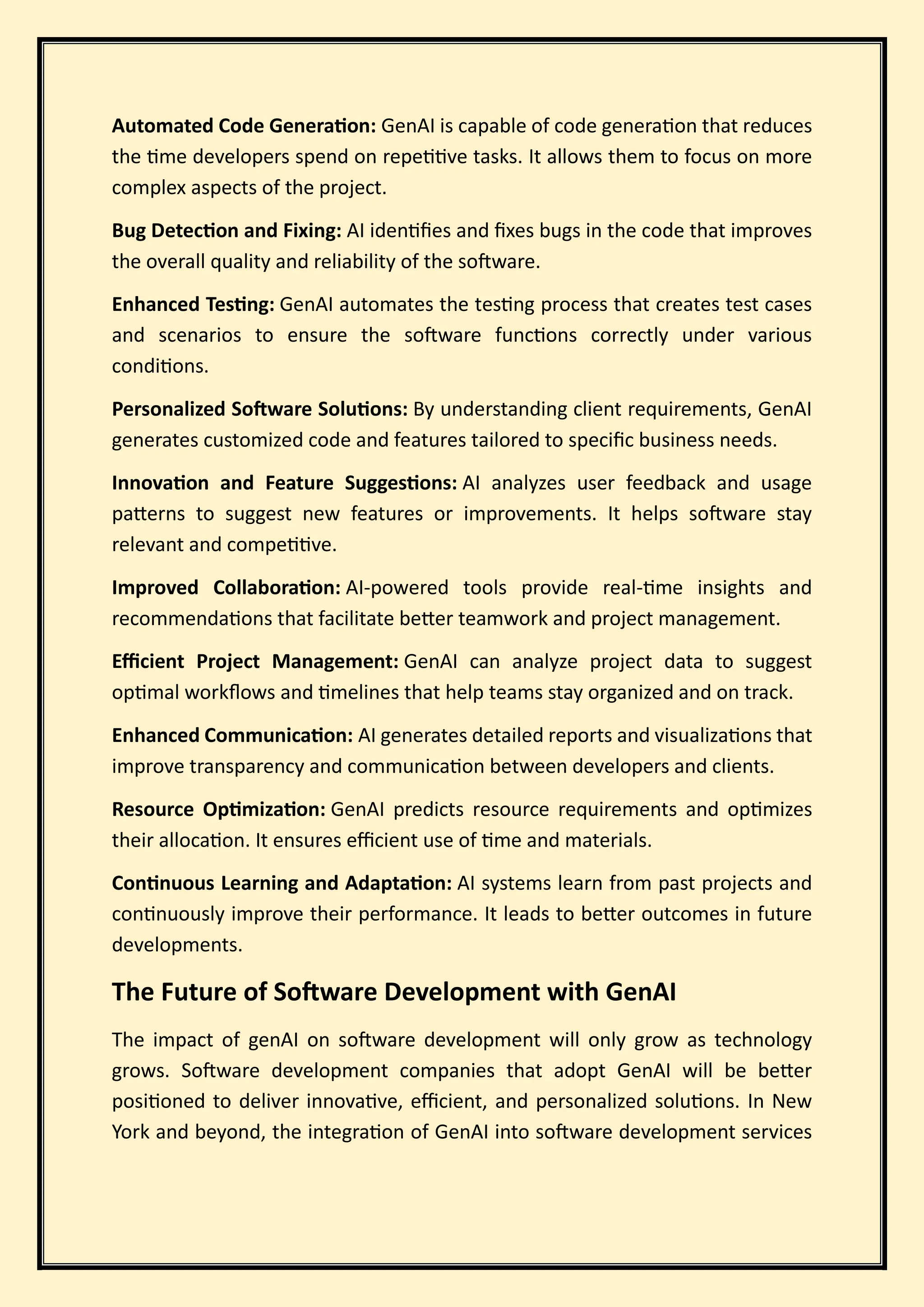 The Role of Generative AI in Transforming the Future of Software ...