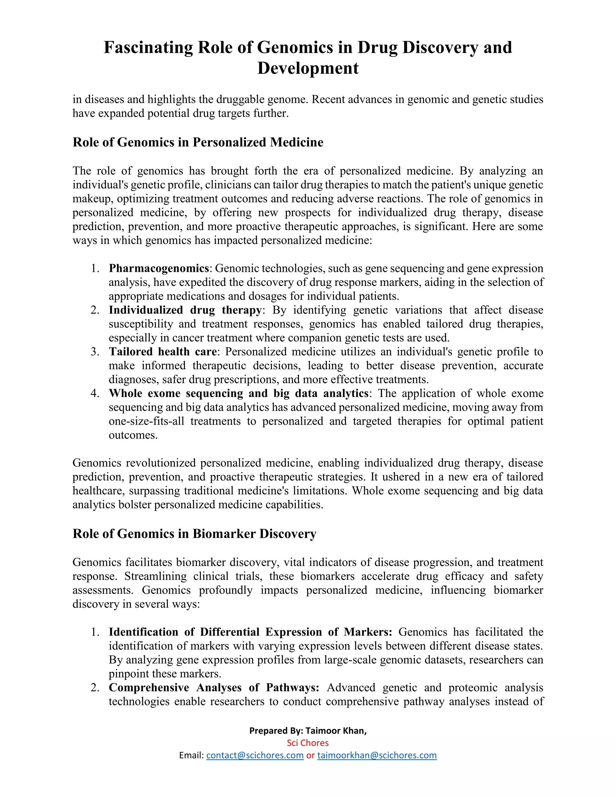 The role of genomics in drug discovery and development.pdf