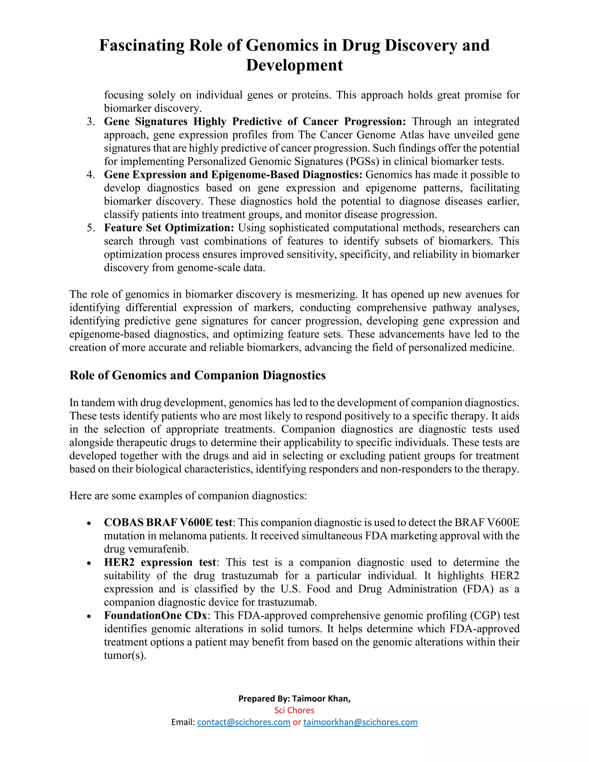 The role of genomics in drug discovery and development.pdf