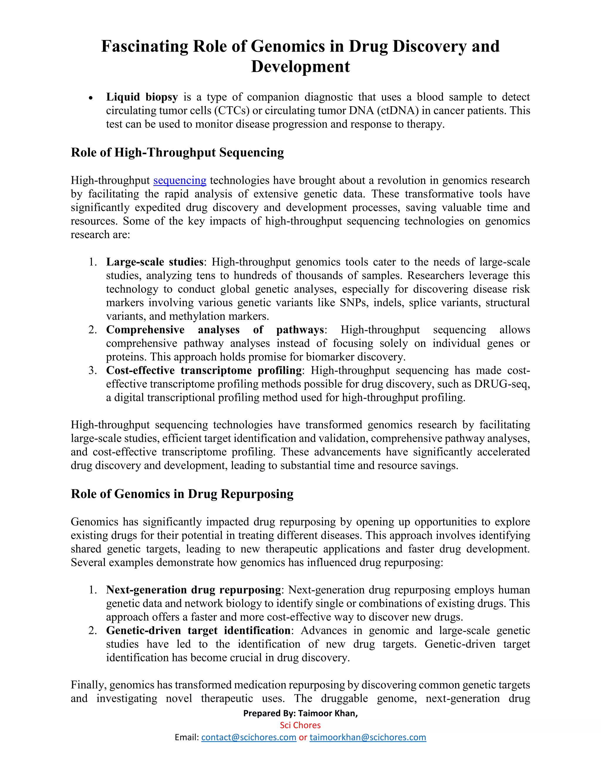 The role of genomics in drug discovery and development.pdf