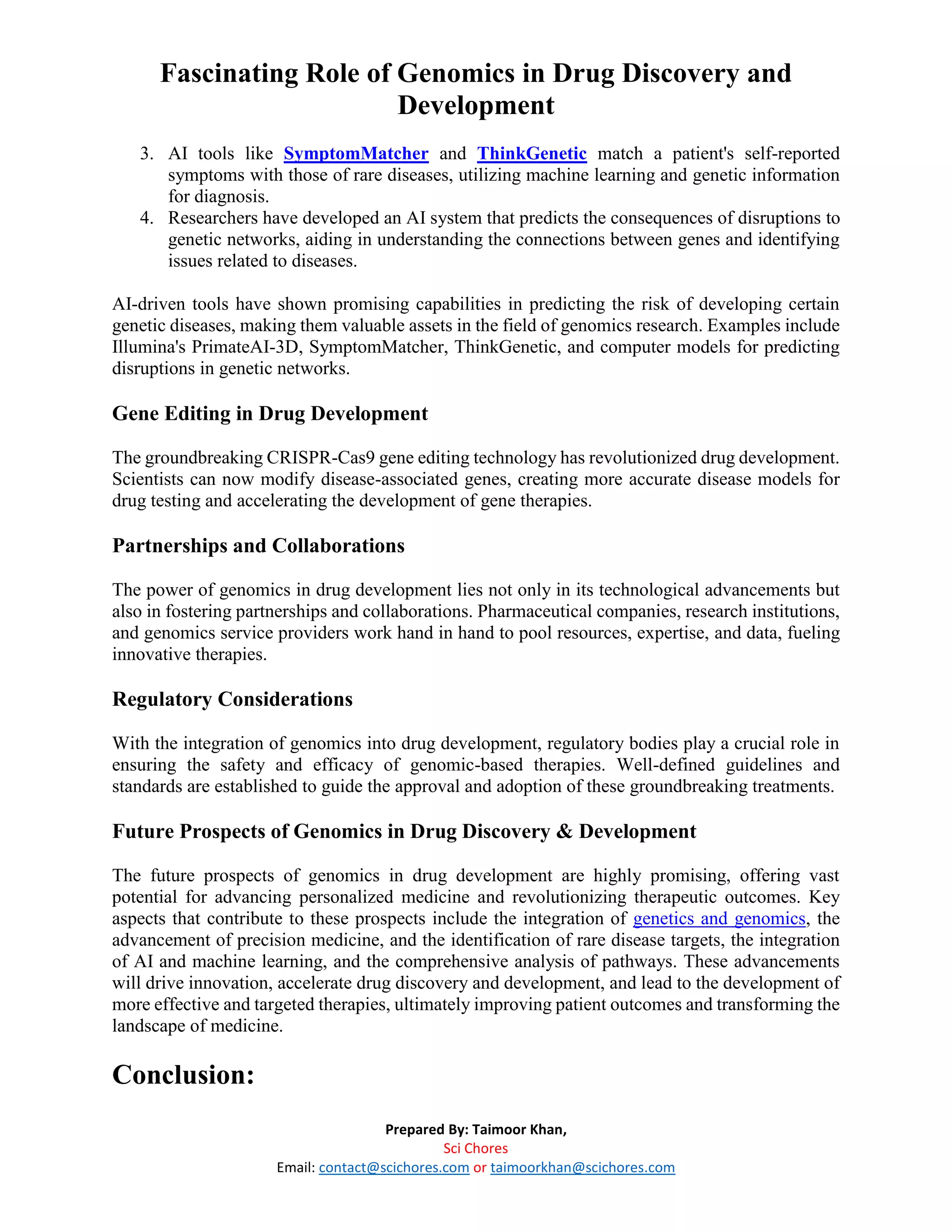 The role of genomics in drug discovery and development.pdf