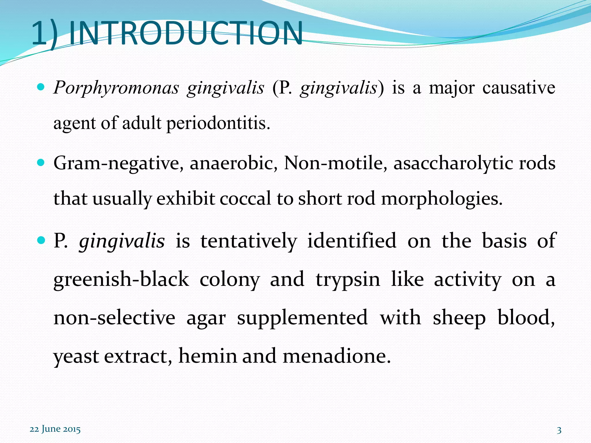 The role of gingipains in the pathogenesis of periodontal diseases | PPTX