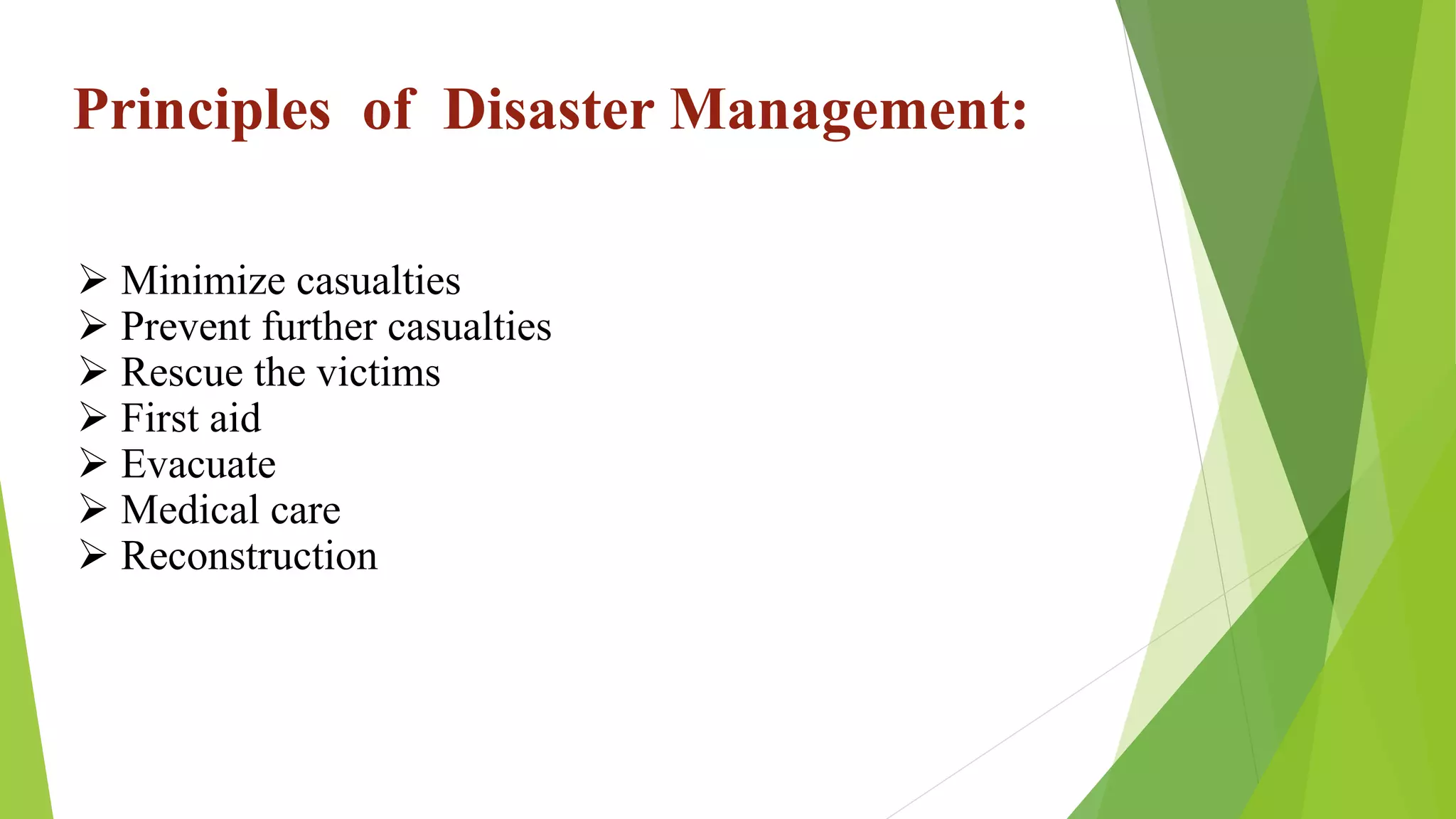 The role of government in a disaster management | PPTX
