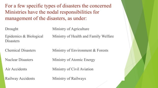 The role of government in a disaster management | PPTX