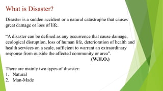 The role of government in a disaster management | PPTX