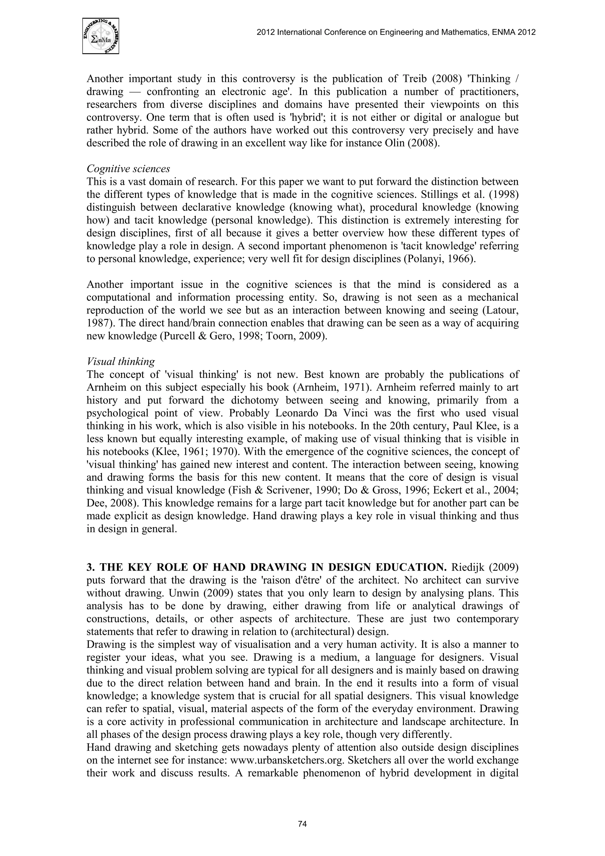 The Role of Hand Drawing in Basic Design Education in the Digital Age | PDF