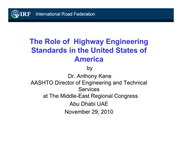 The Role of Highway Engineering Standards in the U.S. | PDF | Civil ...
