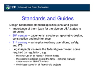 The Role of Highway Engineering Standards in the U.S. | PDF | Civil ...