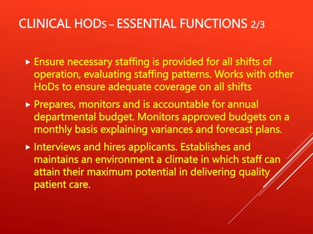 The Role of HoDs - Jan 2022.pptx | Human Resources | Business