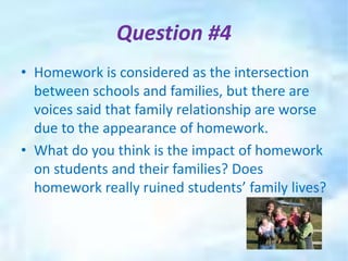 The role of homework in education | PPTX
