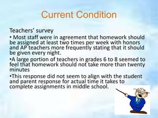 The role of homework in education | PPTX