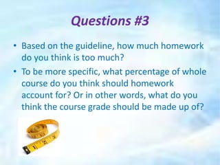 The role of homework in education | PPTX