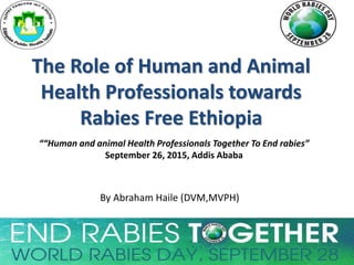 The role of human and animal health professionals towards rabies free ...