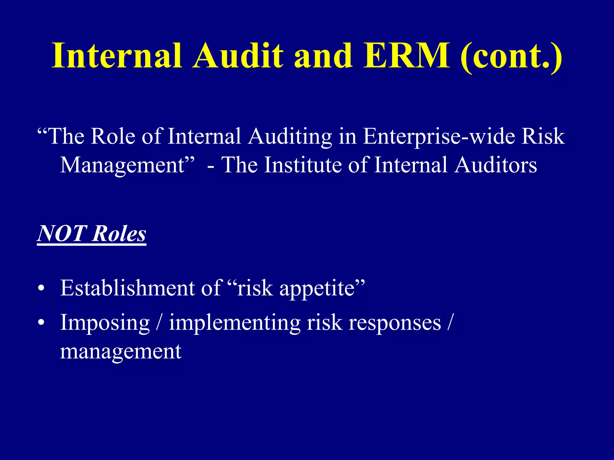 The role of ia in erm process | PPT