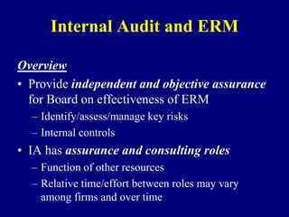 The role of ia in erm process | PPT