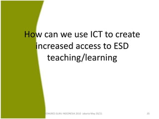 The Role of ICT In Education For Sustainable V2 | PPT