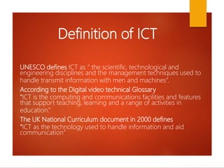 The Role of ICT in Key Sectors of Society’s Development | PPTX