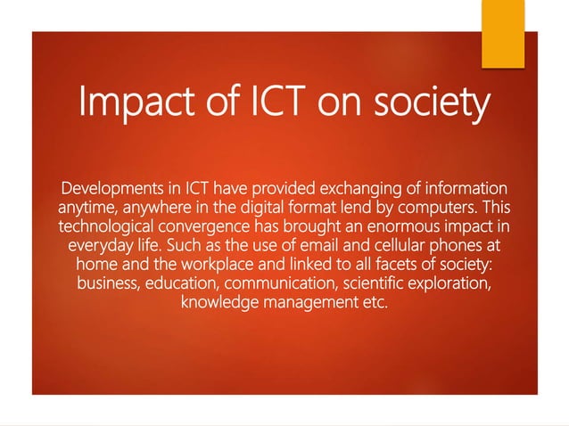 The Role of ICT in Key Sectors of Society’s Development | PPTX ...