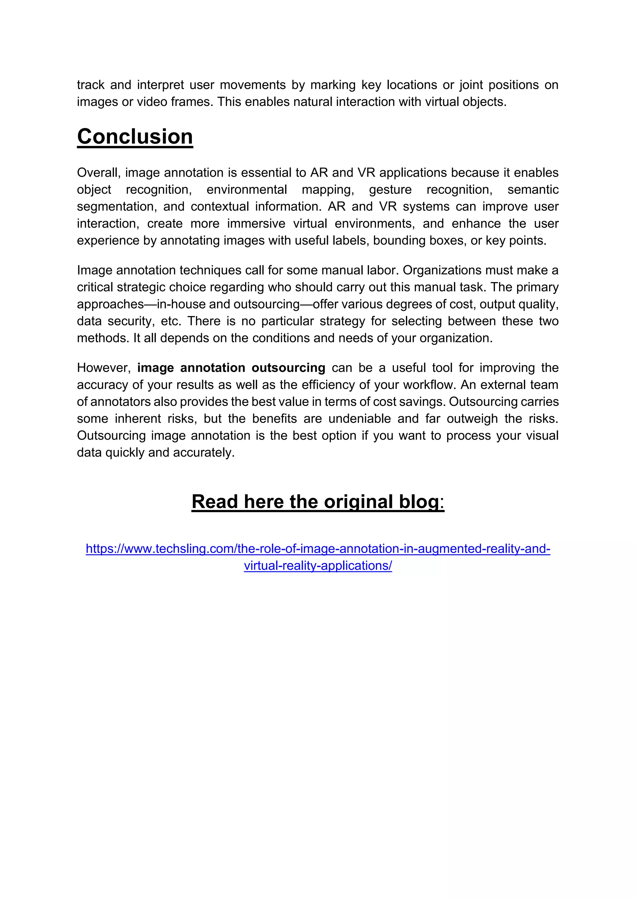 The Role of Image Annotation in Augmented Reality and Virtual Reality ...