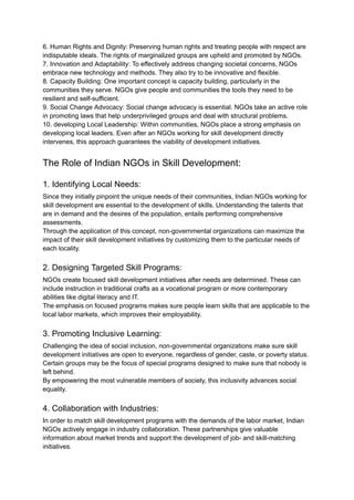 The Role of Indian NGOs Working For Skill Development | PDF | Non ...