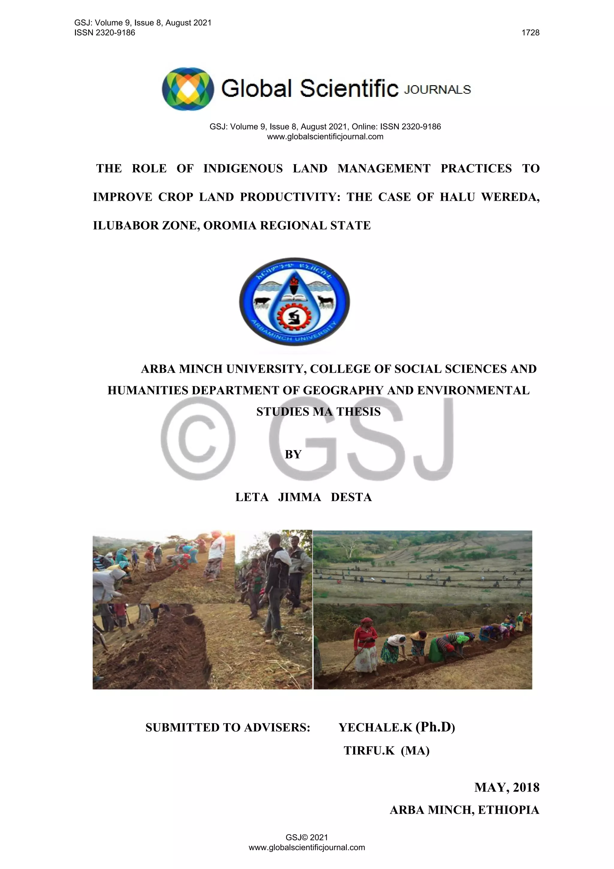 The role of_indigenous_land_management_practices_to_improve_crop_land ...