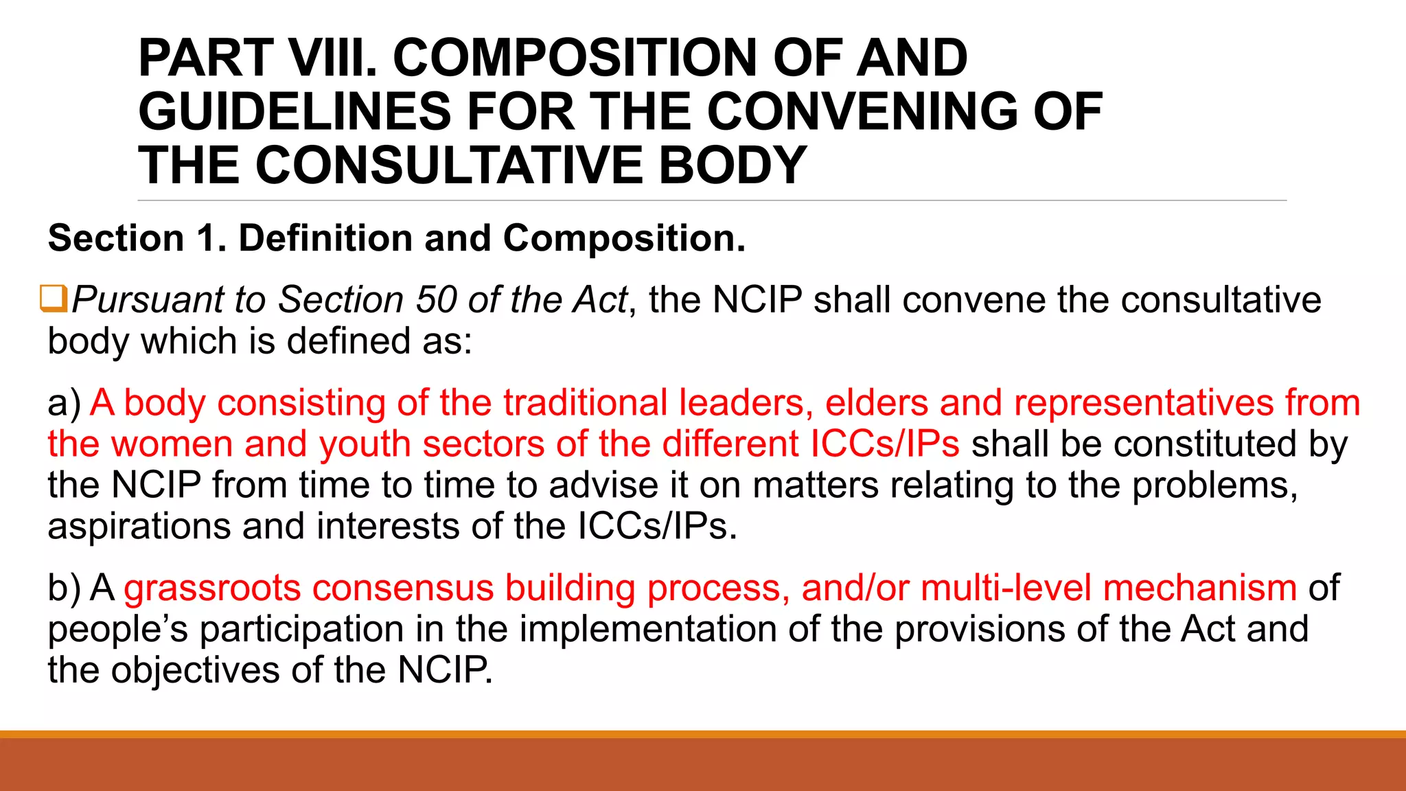 The Roles of Indigenous Peoples Organization, Tribal Leaders ...