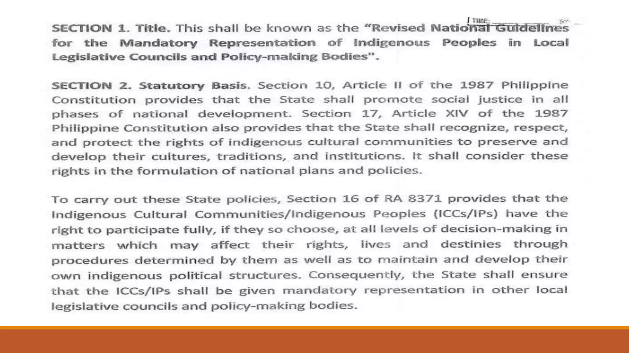 The Roles of Indigenous Peoples Organization, Tribal Leaders ...