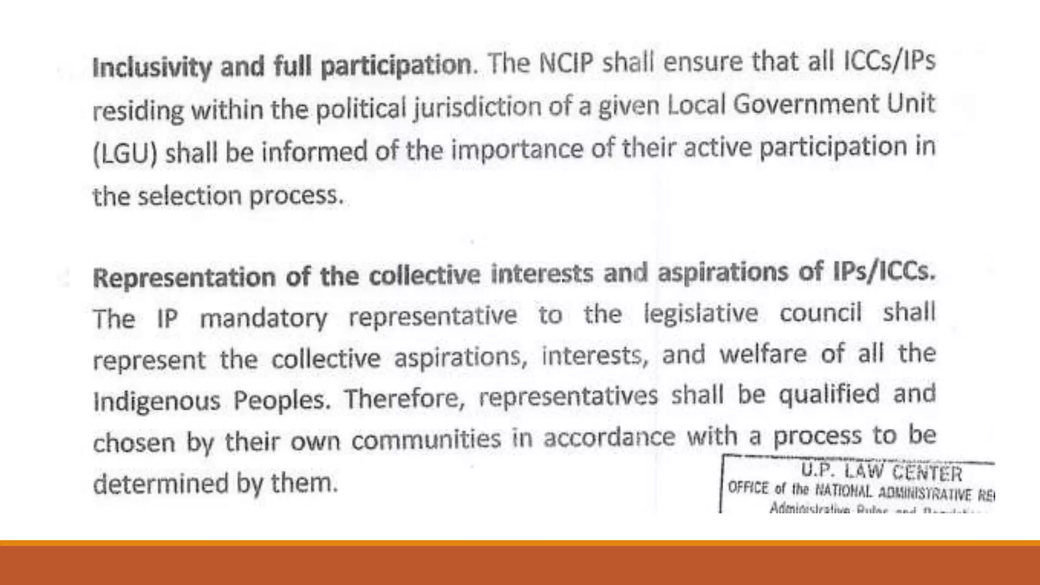 The Roles of Indigenous Peoples Organization, Tribal Leaders ...