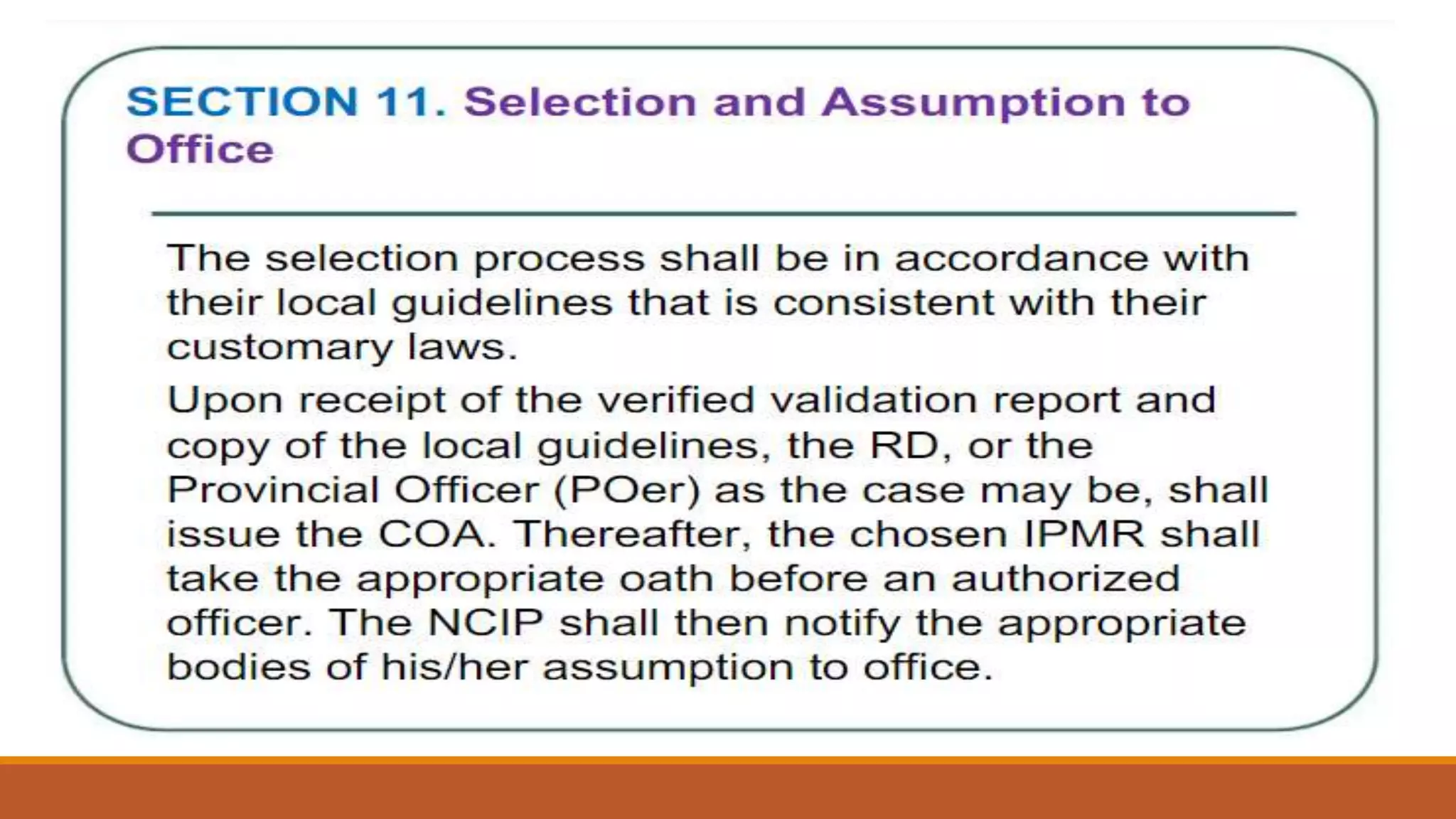 The Roles of Indigenous Peoples Organization, Tribal Leaders ...